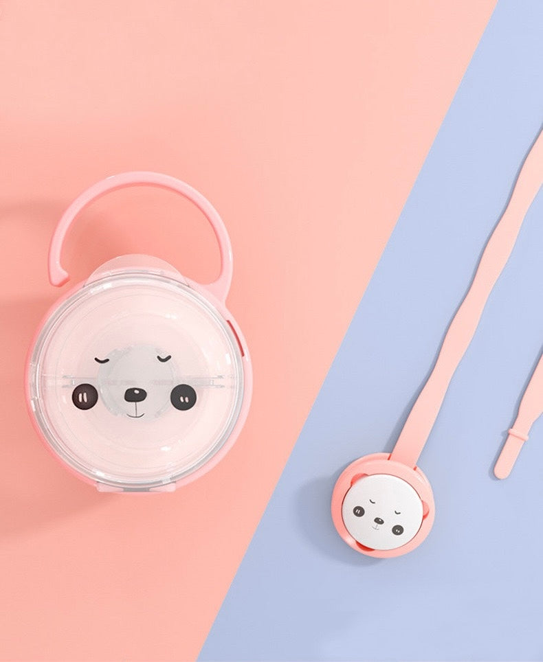 Portable Pacifier Storage Case and Chain - Panda – Moonaura