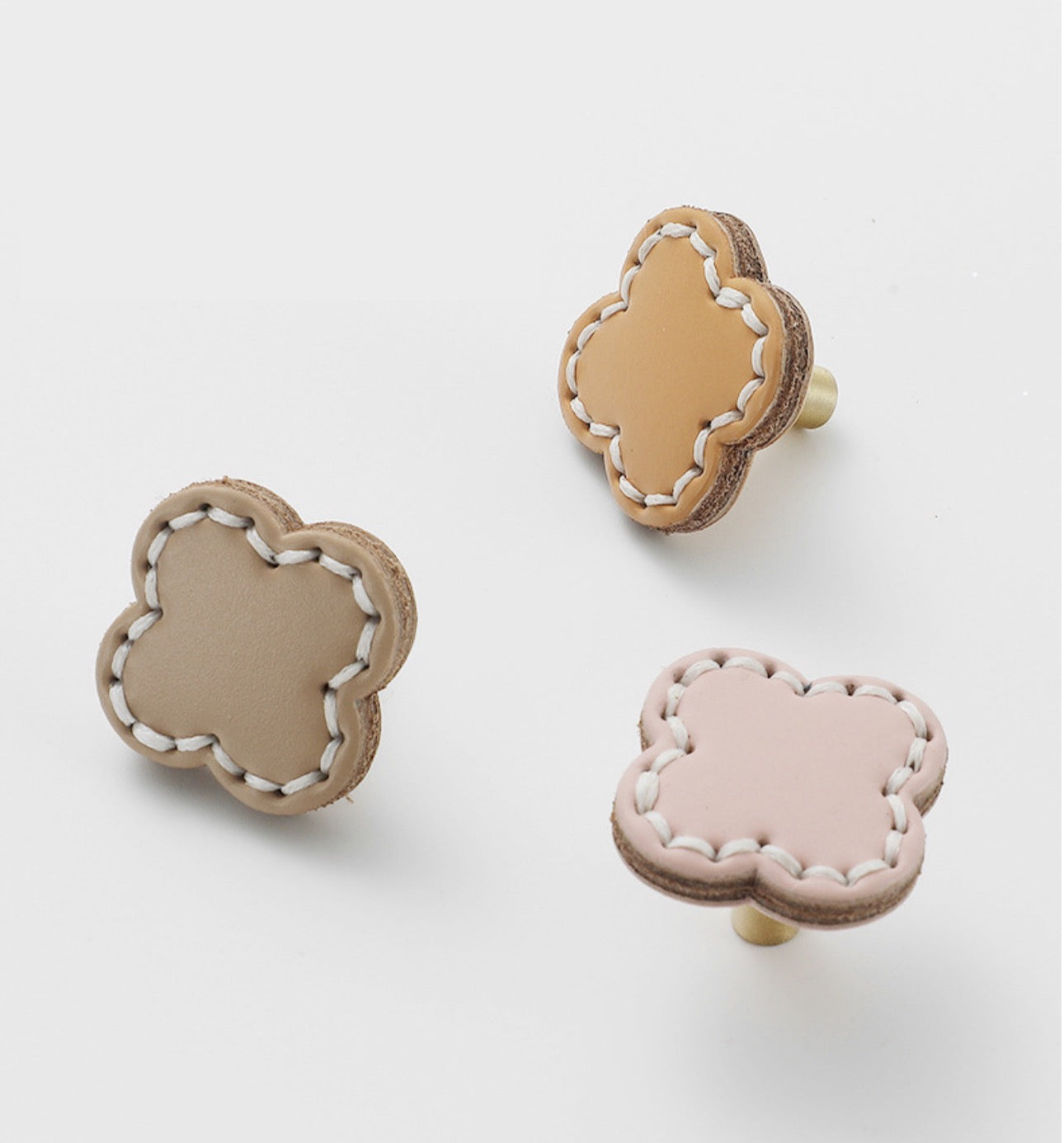 Leather Drawer Knob - Four-Leaf Clover (Pack of 2) – Moonaura