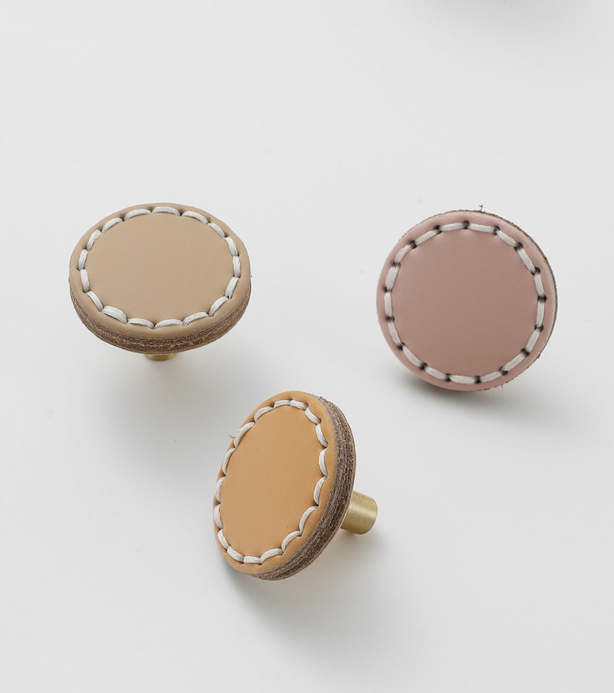 Leather Drawer Knob - Round (Pack of 2) – Moonaura